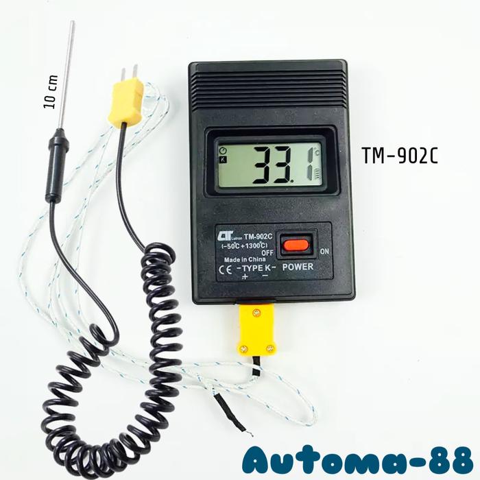 Jual Thermometer Digital Thermocouple TM-902C include sensor probe 10cm ...