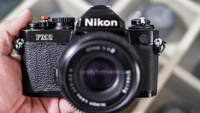 Jual Kamera analog 35mm SLR film Nikon FM2 Black dan nikon E 50mm f1.8 ...