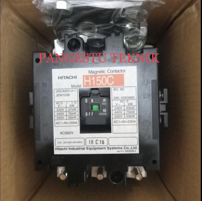 Jual Contactor Hitachi H150C 220V | Contactor Hitachi H-150C 220V ...