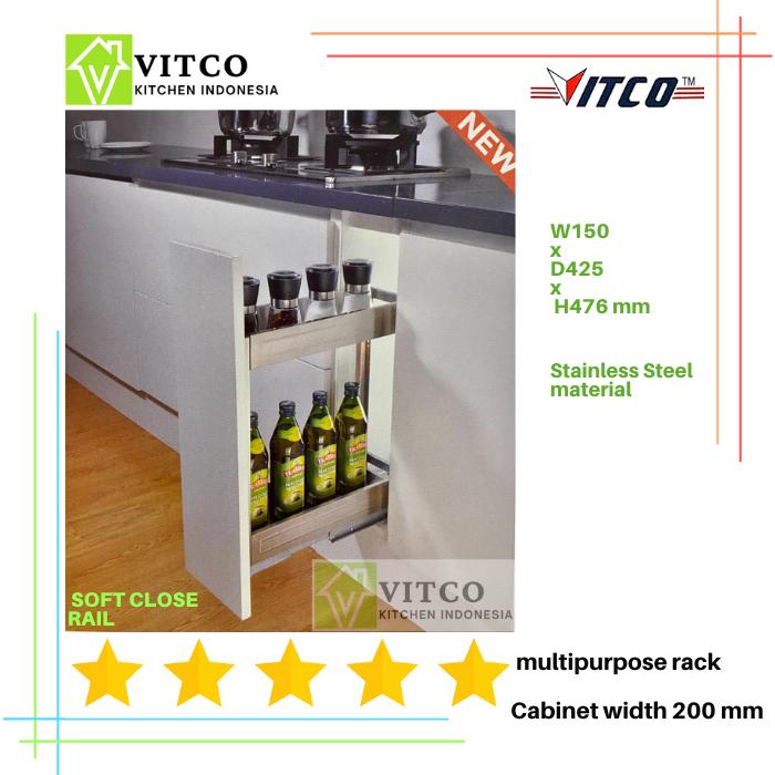 Jual VITCO 720 Multipurpose Stainless Rack/Kitchen Organizer Rack Rak Dapur - Jakarta Pusat ...