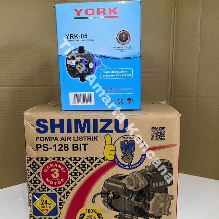 Jual Pompa Pendorong / Booster PS 128 BIT Shimizu + Otomatis YRK-05 York - Tanpa Packing ...
