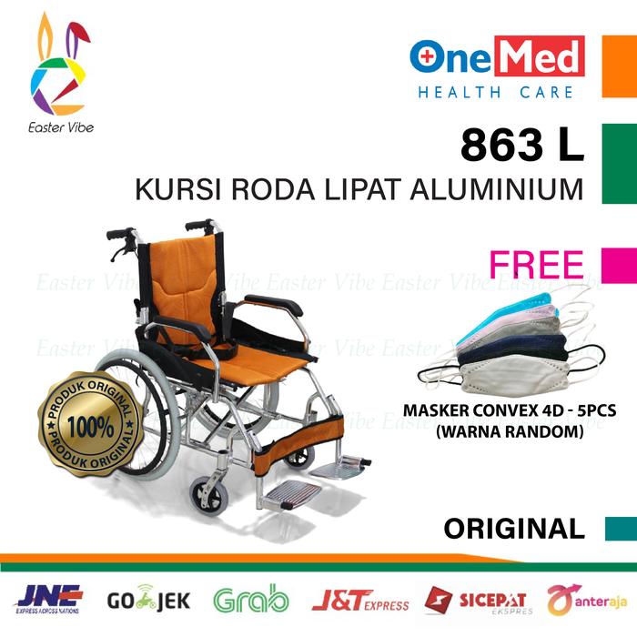 Jual ONEMED 863 L KURSI RODA BAN BESAR SAKURA KURSI RODA LIPAT ...