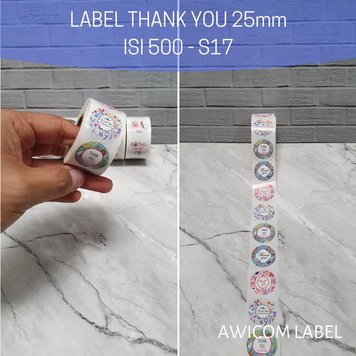 Promo 500 PCS (1 ROLL) Stiker Label Thank You 25mm - S17 - Jakarta ...