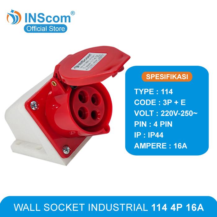 Jual SOCKET SURFACE MOUNTING 4 PIN 16A SOKET PLUG STOP KONTAK INDUSTRI 114 - Kota Surabaya ...
