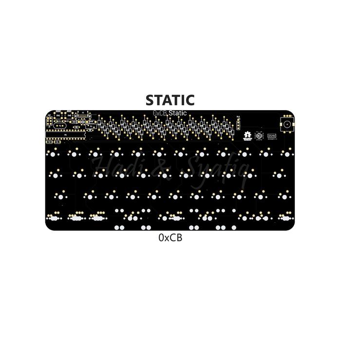Jual Static 40% 0xCB custom mechanical keyboard throughhole pcb usb c ...