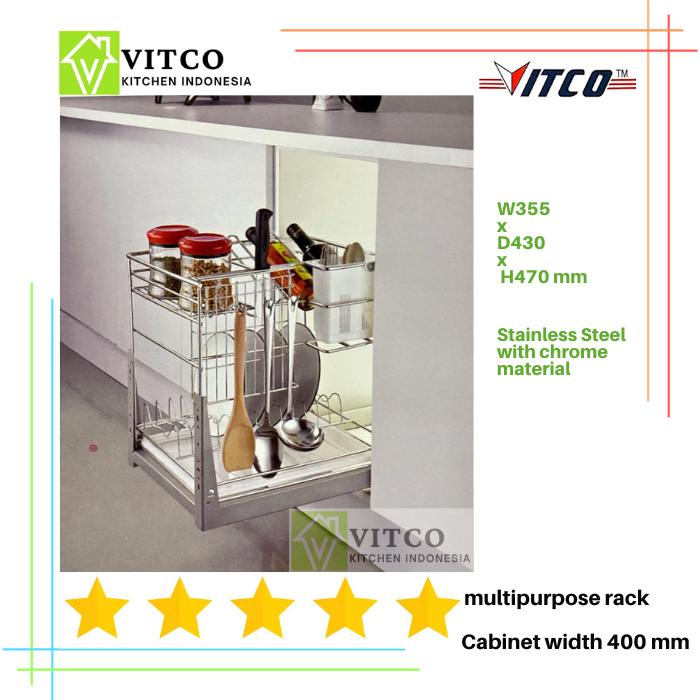Jual VITCO V-24 Spoon & Bottle Rack Pull Out/Rak Tarik Botol & Sendok ...