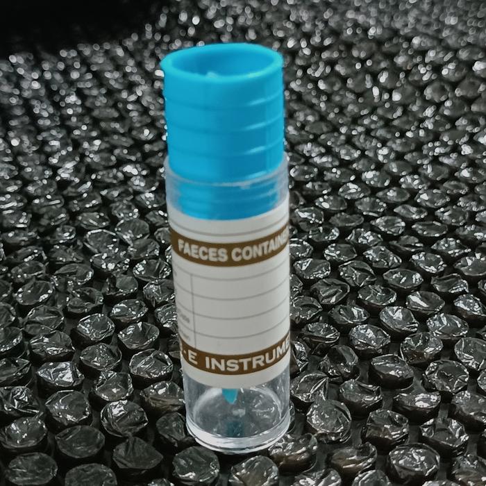 Jual Pot Feces(Tutup Biru,Badan Tansparant)/Feaces Tube Container 30ml ...