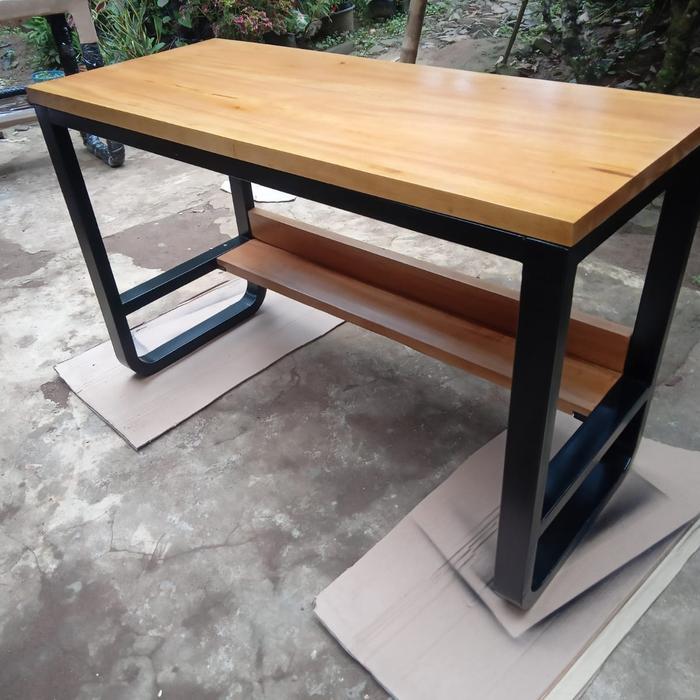 Jual meja kerja- meja kantor kayu mahoni kaki besi - Kab. Bekasi - CV ...