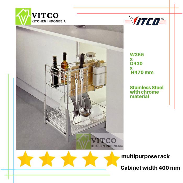 Jual VITCO V-25 Spoon & Bottle Rack Pull Out/Rak Tarik Botol & Sendok ...