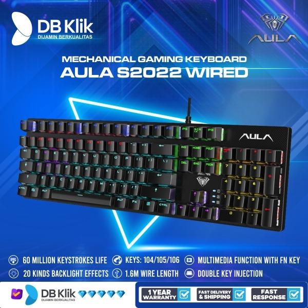 Keyboard Gaming Mechanical AULA S2022 Wired - AULA S 2022 Keyboard - BLACK