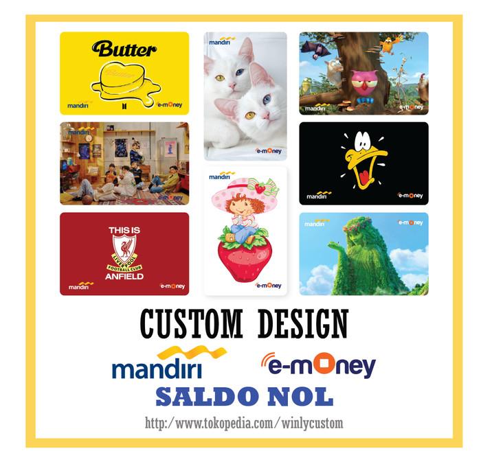 Jual KARTU EMONEY MANDIRI ETOLL DESIGN CUSTOM 1 SISI/2 SISI SALDO NOL ...