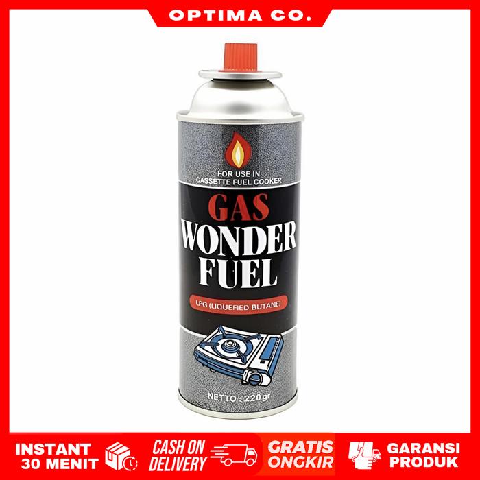 Jual Gas Wonder Fuel 220 Gram Gas Portable Refill Gas Kompor Gas Kaleng - Kota Bandung - Optima ...
