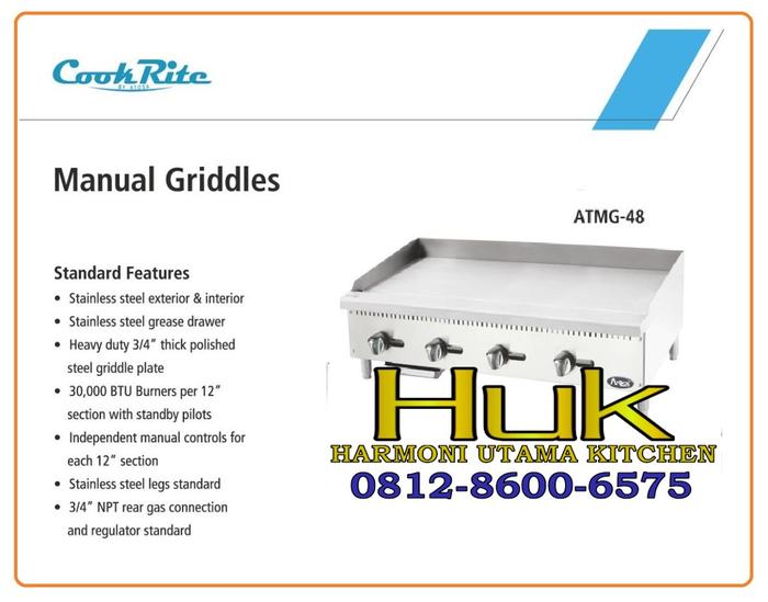 Jual COOKRITE GAS GRIDDLE MODEL ATMG-48 - Kota Bekasi - Harmoni Utama ...
