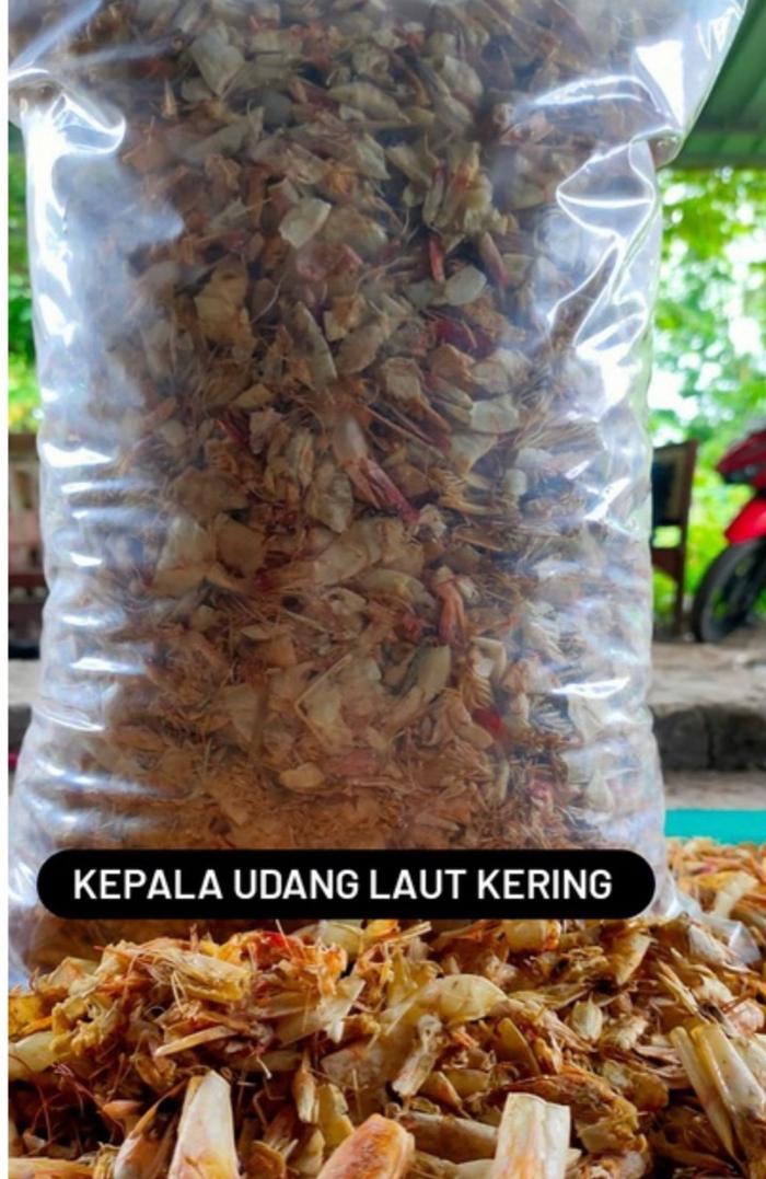 Jual Kepala Udang Laut Kering kemasan 1 kg Asli Murni Udang Laut Kering ...
