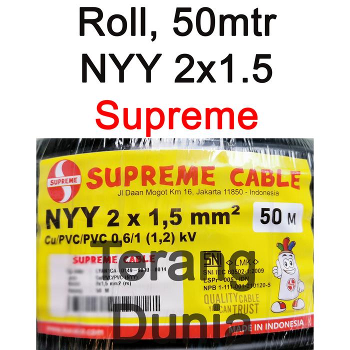 Jual Kabel Supreme NYY 2x1.5 Kabel Listrik NYY 2x1.5 Kabel Listrik ...