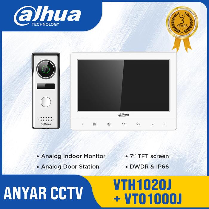 Jual DAHUA VIDEO INTERCOM KIT ANALOG KTA02 ( VTH1020J + VTO1000J ...