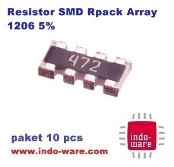 Jual 10pcs Resistor SMD Rpack Array 1206 4K7 4.7 kilo ohm 5% - Kota ...