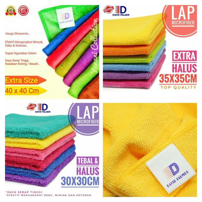 Jual LAP MICROFIBER DAVID PALMER . KAIN HANDUK. 40 CM. 35 CM. 30 CM ...
