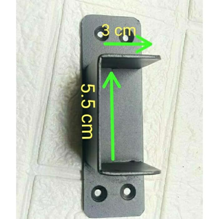 Jual Bracket besi U 5.5cm untuk penyangga bentangam besi atau kayu ...