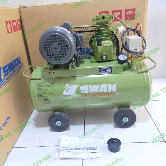 Jual Mesin Kompresor Angin Listrik SWAN 1/4 HP Komplit Dinamo 1/4 HP ...