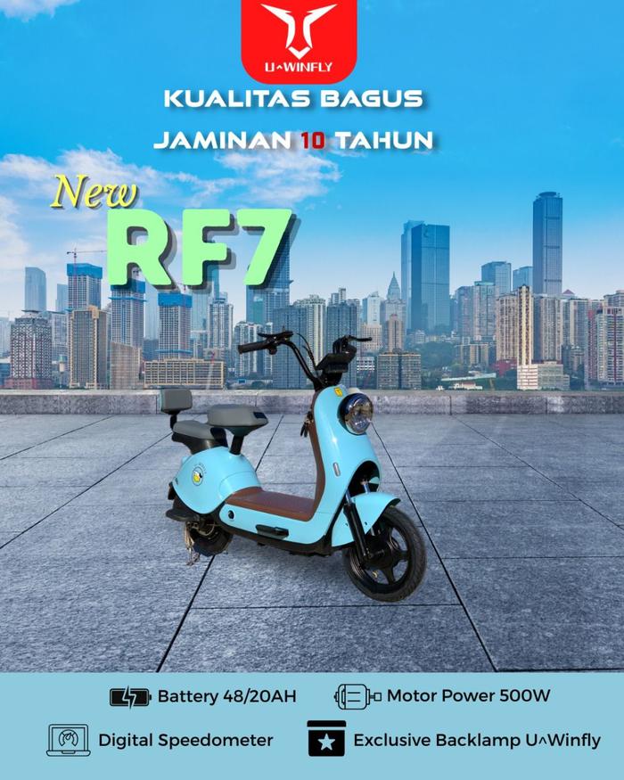 Jual Sepeda Listrik Uwinfly RF7 Redfish 7 Moped Electric Bike 500 Watt ...