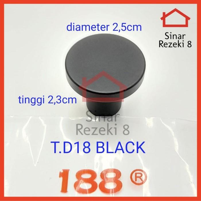 Jual Handle Tarikan D18 Hitam Knob Bulat Laci Minimalis Pentol Pintu ...