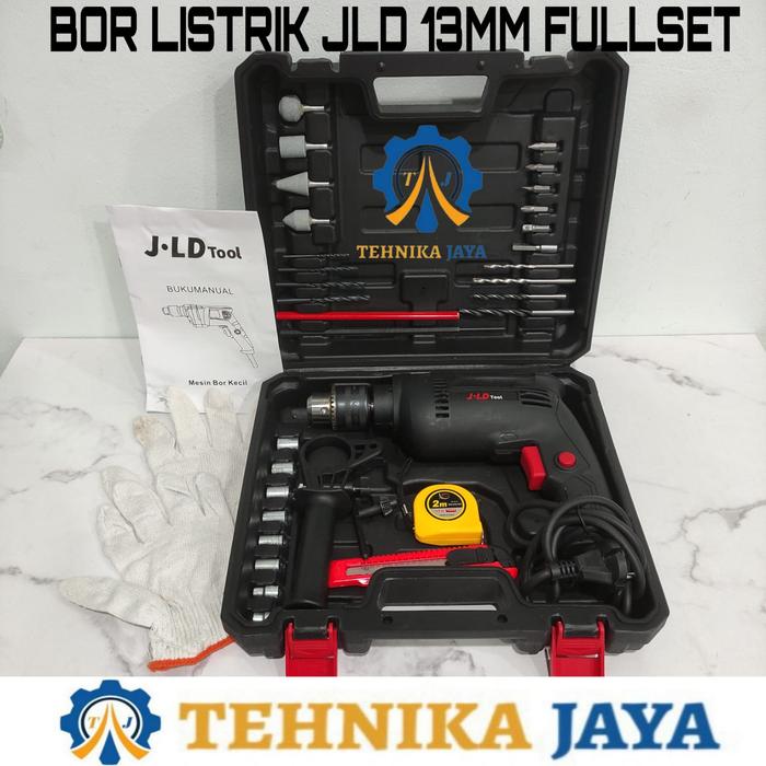 Jual Mesin Bor Tangan Listrik 13MM JLD 8013 Koper Set Bor Tembok Beton ...