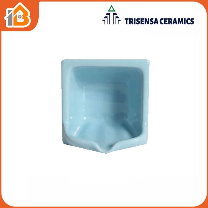 Jual TRISENSA CERAMICS TS-2 TEMPAT SABUN PORSELEN TEMBOK DINDING BIRU ...