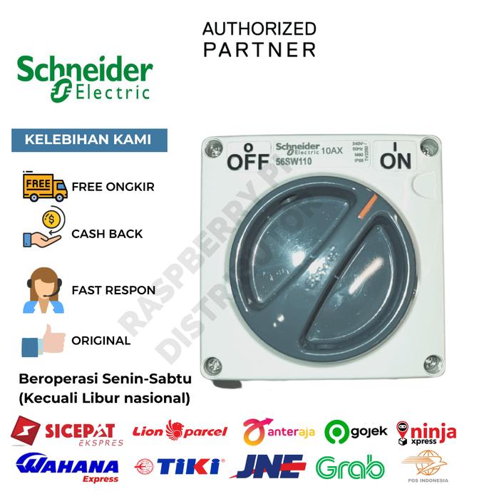 Jual SCHNEIDER ISOLATOR SWITCH GREY 56SW110 SWITCH ON OFF SERIES SAKLAR ...