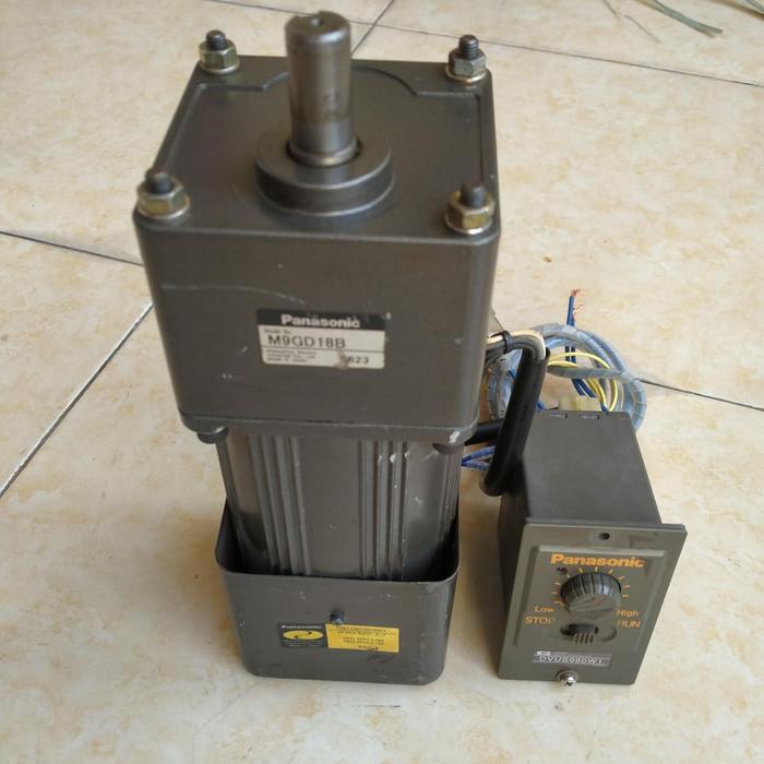 Jual Set Ac Motor Gearbox Panasonic 220V 90W Ratio 1:18 Speed Control ...