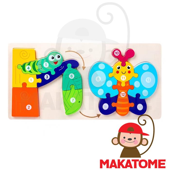 Jual Chunky Lifecycle Wood Puzzle Mainan Edukasi life cycle kayu ...