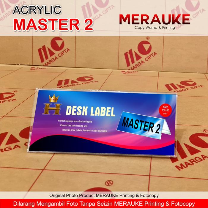 Jual STAND ACRYLIC MASTER 2 / DESK LABEL AKRILIK / LABEL ACRYLIC - Kota ...