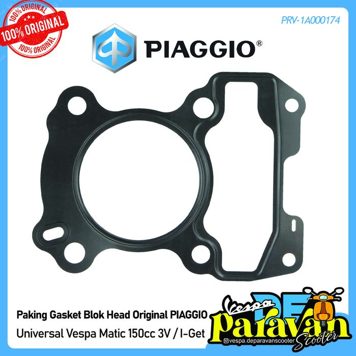 Jual Paking Blok Head Gasket Original Piaggio Vespa Matic 3v dan i-get ...