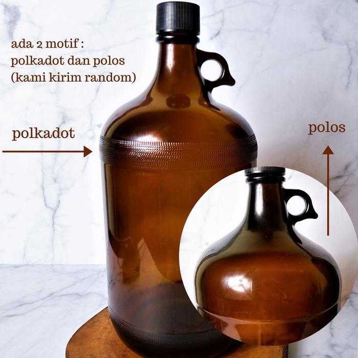 Jual HINOKI AMBER GROWLER BOTTLE 4000 ML | BOTOL KACA WINE BESAR 4 ...