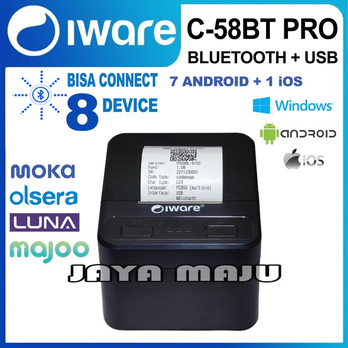 Jual PRINTER KASIR/PPOB THERMAL 58MM IWARE C58BT PRO ANDROID SUPPORT OLSERA - Kota Yogyakarta ...