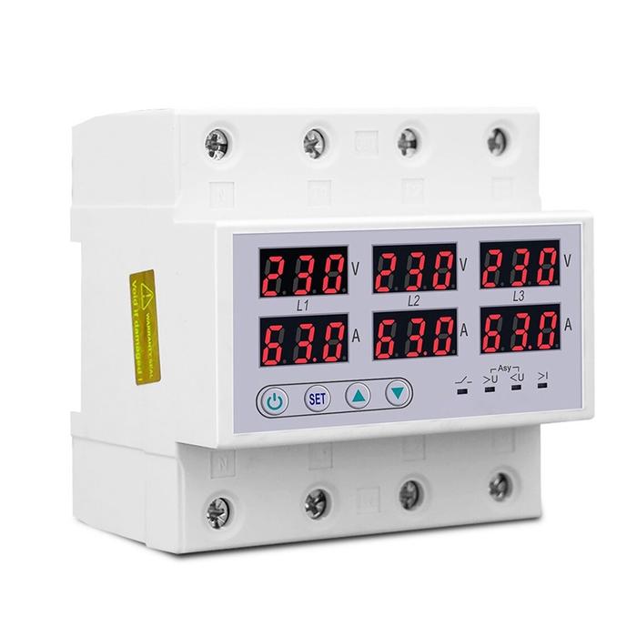 Jual Over Under Voltage Current Protection Monitor Relay 3 Phase 380V ...