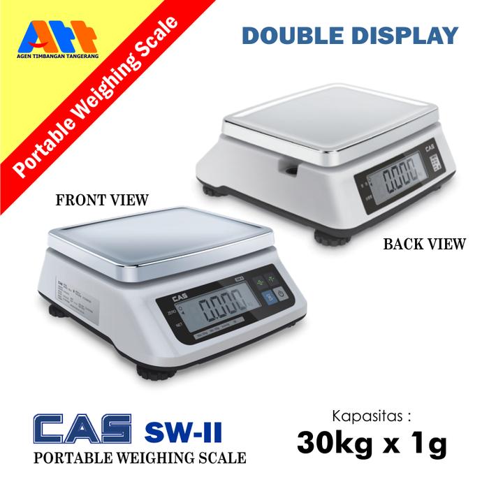 Jual Cas SW-II LCD Double Display 3kg 6kg 15kg 30kg Timbangan Meja ...