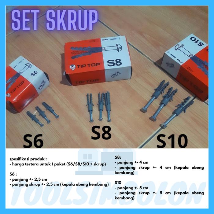 Jual set skrup beserta baut s6 s8 s10 Toolsimbolon - S6 - Kab. Bekasi ...