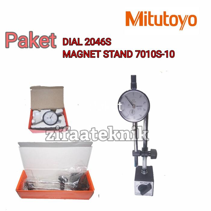 Jual Sepaket Set Magnetic Stand Mitutoyo 7010S-10 + Dial Mitutoyo 2046S ...
