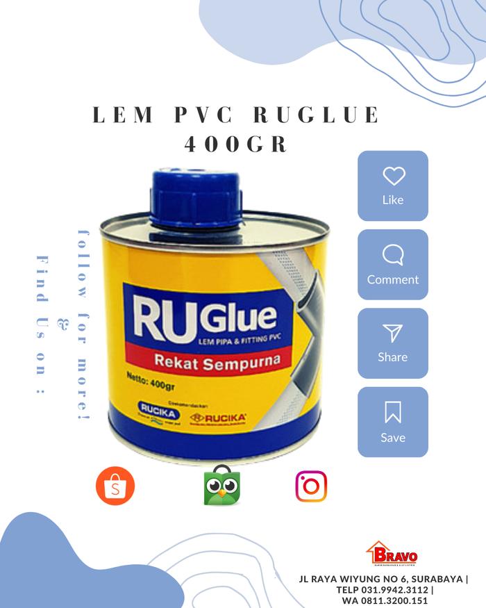 Jual lem pvc ruglue 400gr rucika - Kota Surabaya - BRAVO BANGUNAN ...