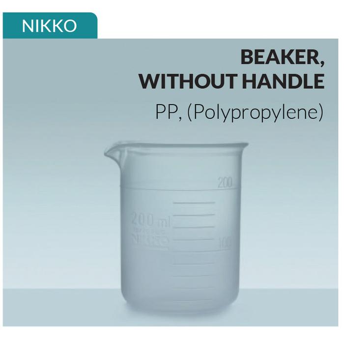 Jual BEAKER PLASTIK 500mL without handle. PPw/graduation NIKKO - Kab ...