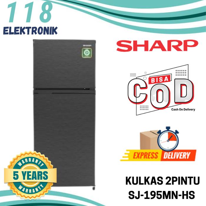 Jual Kulkas 2 Pintu 172 Liter Sharp SJ 195MNHS Kirei Series Garansi ...