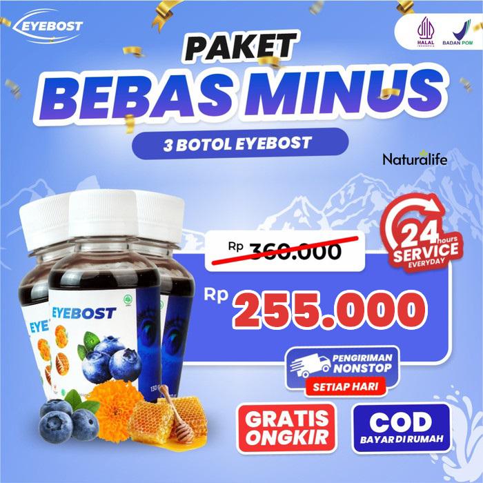 Promo PAKET 3 BOTOL EYEBOST - Suplemen Vitamin Mata Minus Madu Obat ...