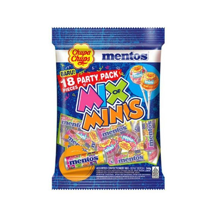 Jual Mentos Chupa Chups Permen Party Pack Mix of Minis 144gr - Kota ...