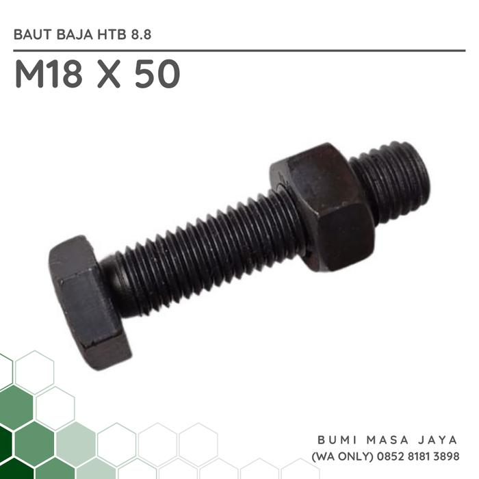 Jual BAUT MUR BAJA HTB GRADE 8.8 - M18 X 50 (FULL DRAT) - Jakarta Barat ...