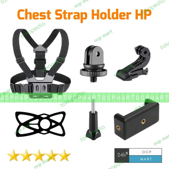 Jual Chest Strap Holder HP Tali Dada mount HP Gopro vlog youtube - Kota ...