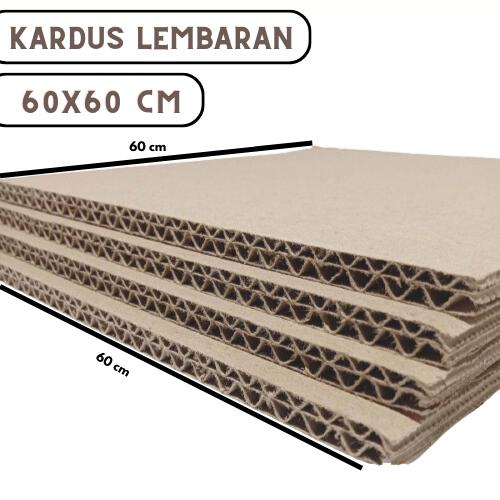 Jual Lembaran Kardus/CardBoard/Dus/Box Double Wall Uk 60X60 Cm Tebal 6 ...