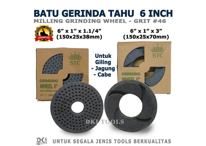 Jual Batu Gerinda Grinda Tahu Tempe 6" Inch 1Set Gilingan Biji Kedelai ...