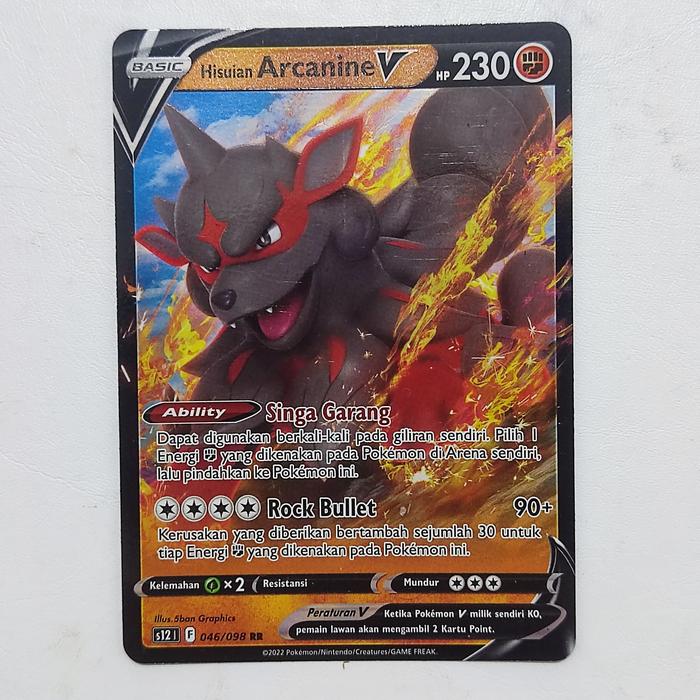 Jual Hisuian Arcanine V RR 046/098 S12 - Kartu Pokemon Indonesia - Jakarta Timur - Pokemon Bunta ...