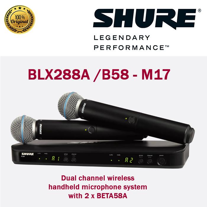 Jual SHURE BLX288/B58 DUAL WIRELESS MICROPHONE SYSTEM - BLX288A/BETA58A ...